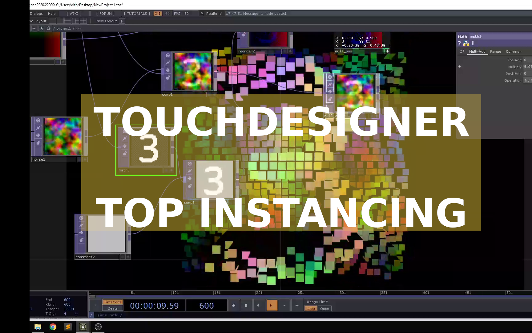 Touchdesigner : Approche des fondamentaux du Top Instancing. [FR ...